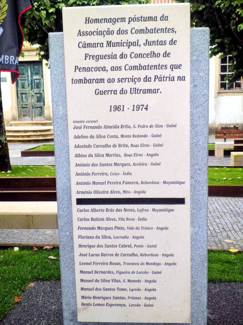 Concelho de Penacova - Monumentos aos Combatentes e Campas